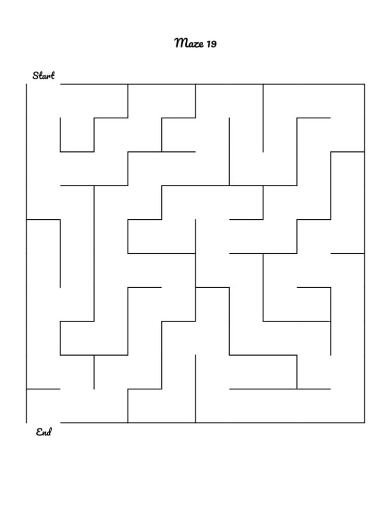 Top 100 Printable Mazes for Kindergarten Classrooms