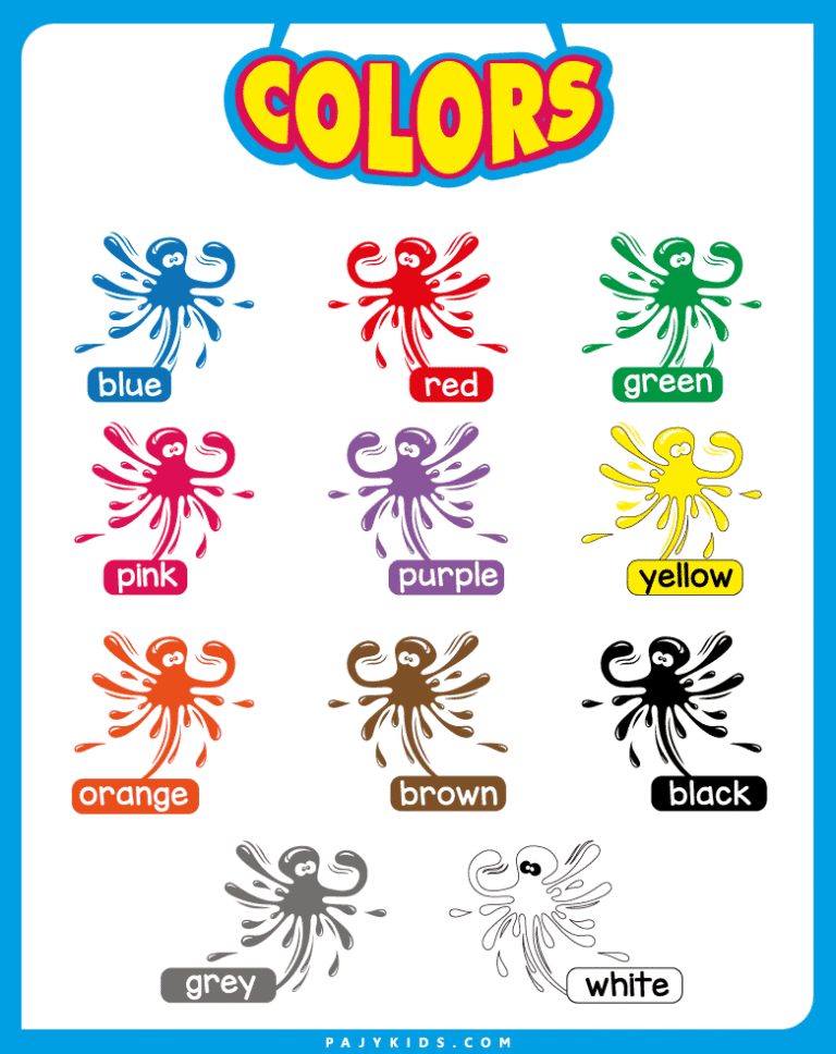 Engaging Colors Flashcards Printable for Preschool Learning
