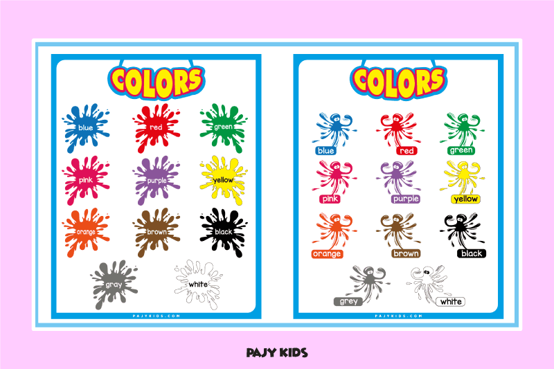 Engaging Colors Flashcards Printable for Preschool Learning
