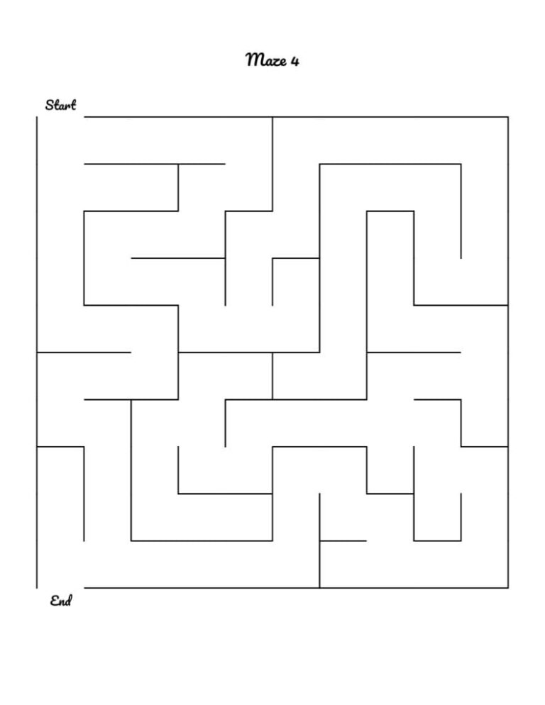 100 Maze Puzzle Worksheets to Sharpen Kids’ Minds