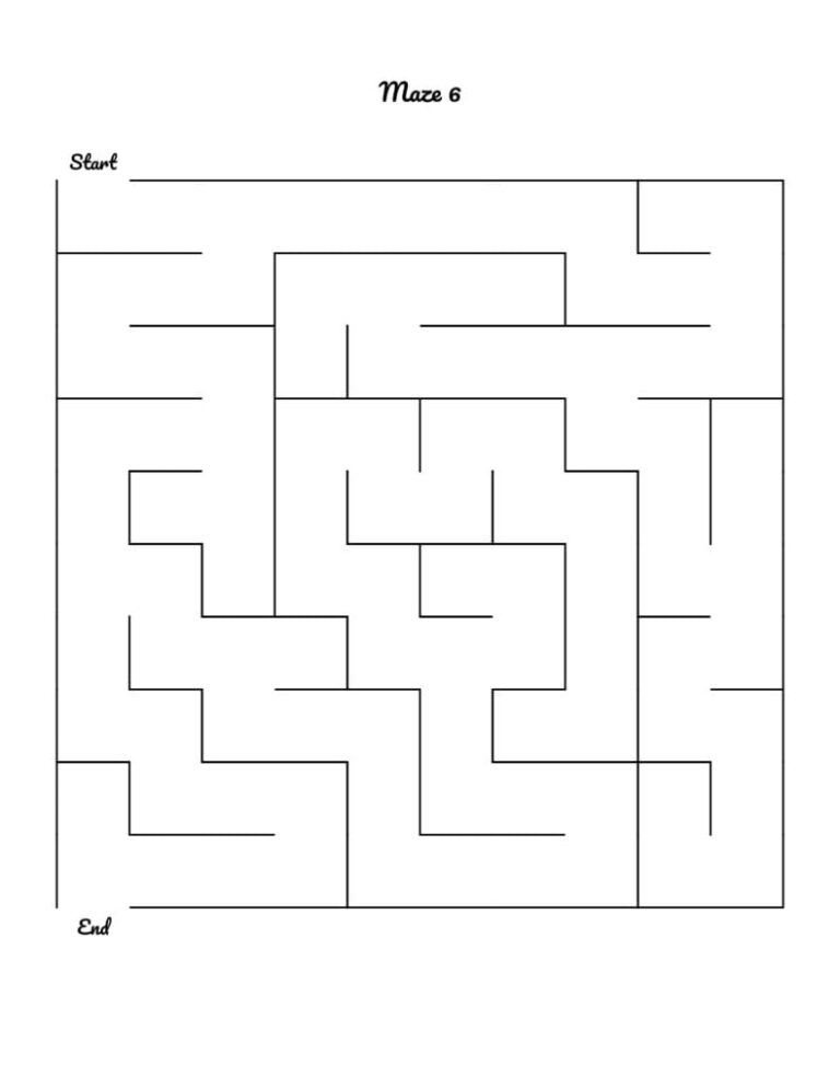 100 Maze Puzzle Worksheets to Sharpen Kids’ Minds