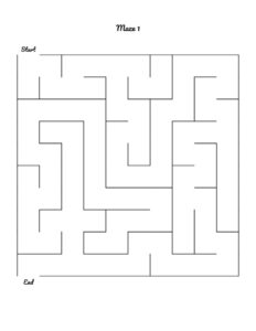 100 Maze Puzzle Worksheets to Sharpen Kids’ Minds