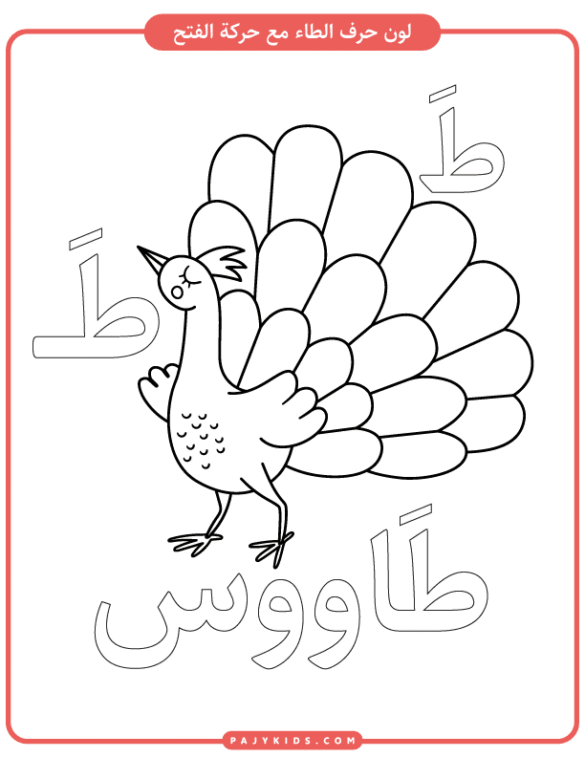 Arabic Alphabet Taa Worksheets with Short Vowels