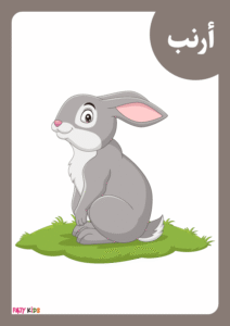 Arabic Animal Flash Cards Printable for Farm-Themed Learning