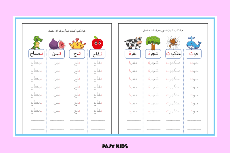 Learning Arabic Alphabet: Understanding the Shapes of Tāʼ