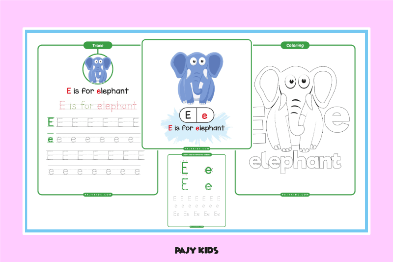E is for Elephant: Writing Practice Activities