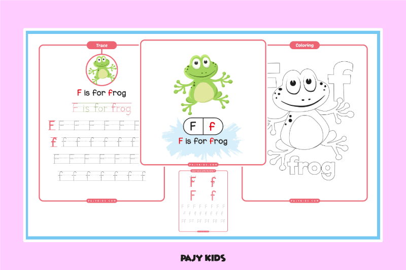F is for Frog: Step-by-Step Learning Sheets