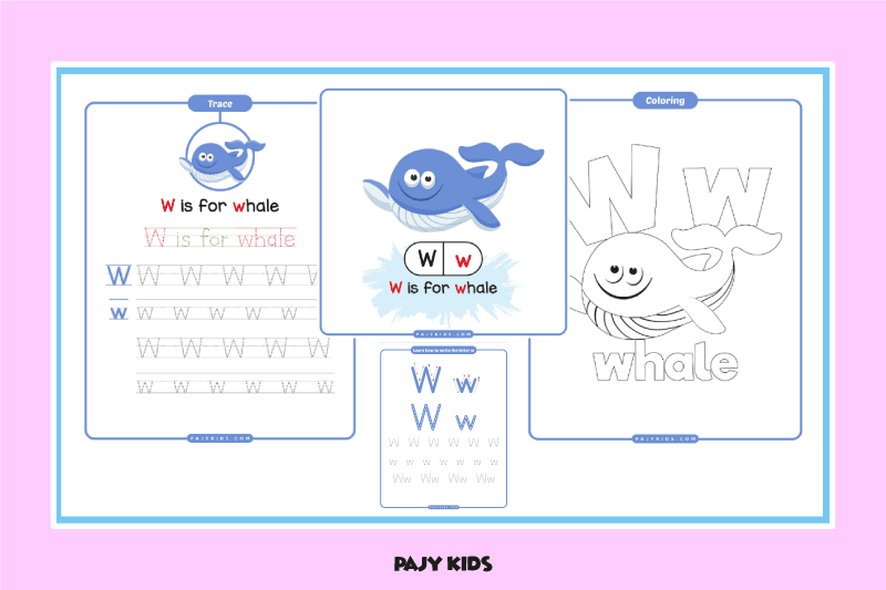 Teach Your Kids That W is for Whale – Printable Pack