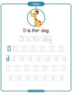 D is for Dog: Kindergarten Letter Activities.