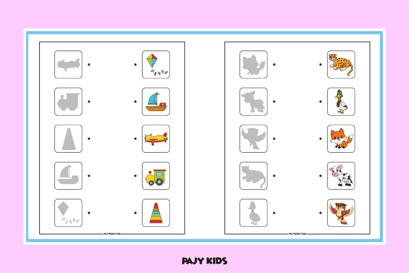 Activity for Kindergarten: Mastering Matching Skills with Shadows and ...
