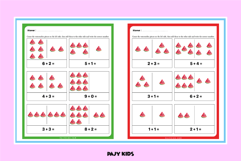 Addition for Kindergarten Easy Math Practice for Kids