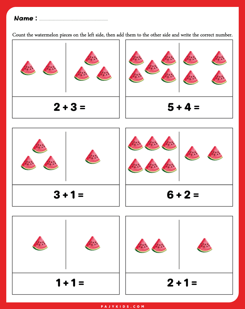 Addition for Kindergarten Easy Math Practice for Kids