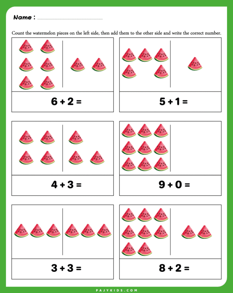 Addition for Kindergarten Easy Math Practice for Kids