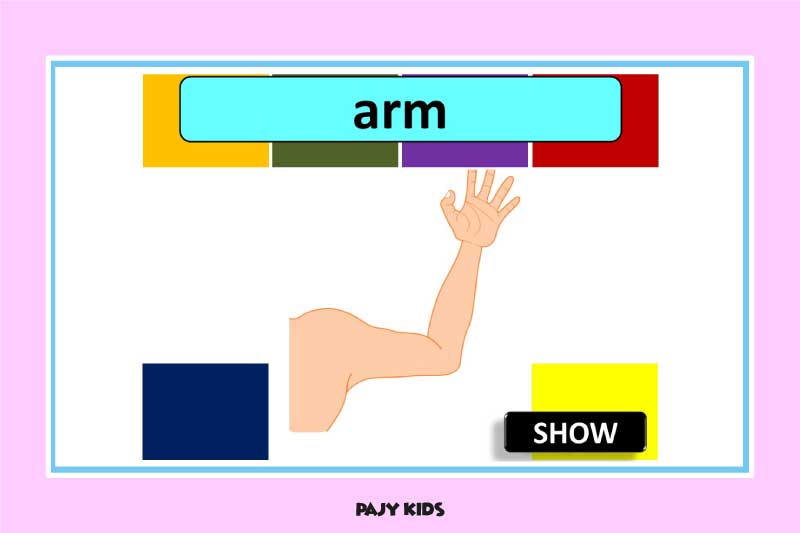 Free Download PPT for Kindergarten: Hidden Picture Body Parts Game