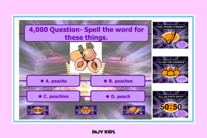 PowerPoint Presentation Templates: Fun Millionaire-Style Game for Kids ...