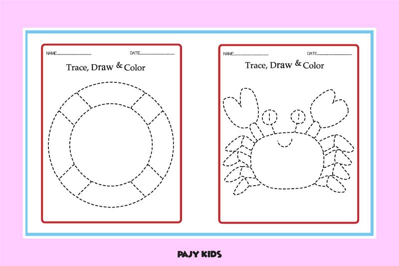 Printable Summer Tracing Worksheets: Trace, Color, and Learn
