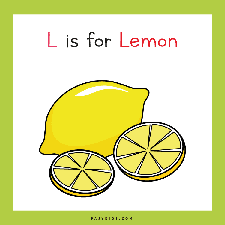 Fun letter l worksheet with flashcard and writing practice