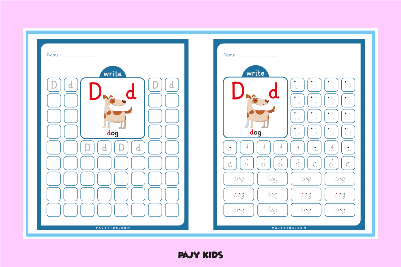 Letter D Trace Worksheet Activities for Early Learners