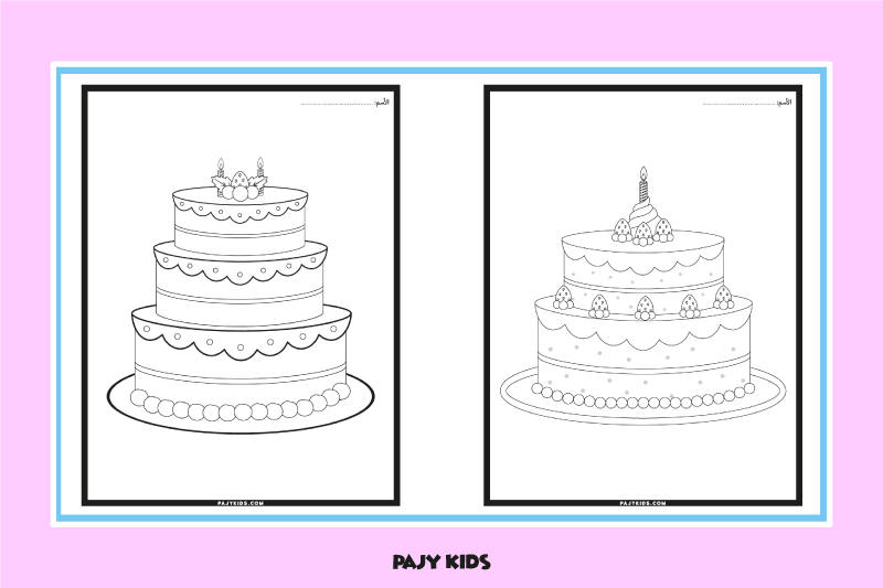 Cupcake Coloring Page Activities for Kindergarten Learning