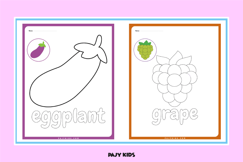 Fruits Drawing for Colouring Worksheets for Kindergarten
