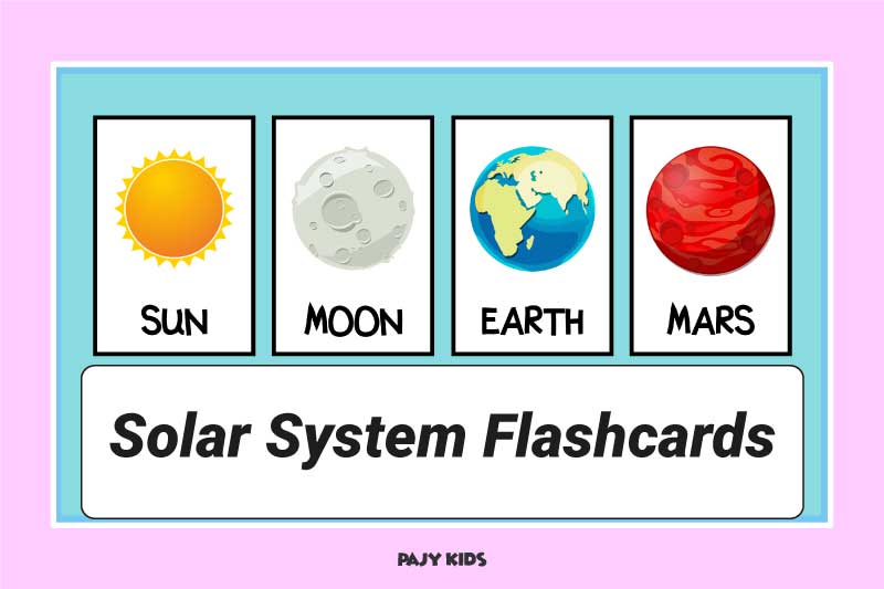 Fun Solar System Flashcards for Kids to Learn Planets and Space